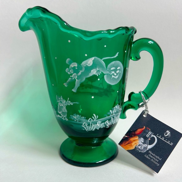 Fenton | Accents | Vintage Fenton Glass Cat And The Fiddle Mary Gregory ...
